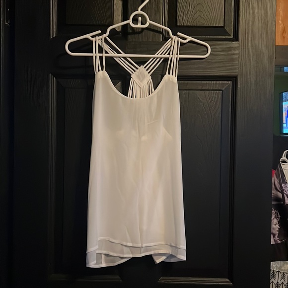 Express | Tops | Small White Tank Strappy Back | Poshmark